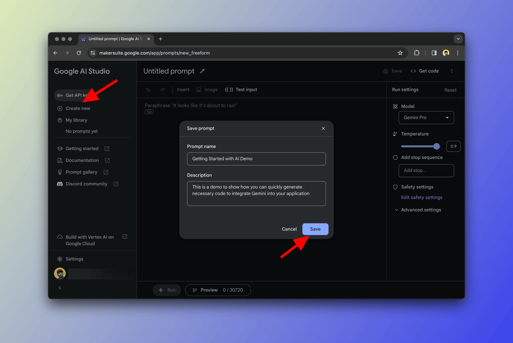 How to use Gemini Pro and Pro Vision in Google AI Studio