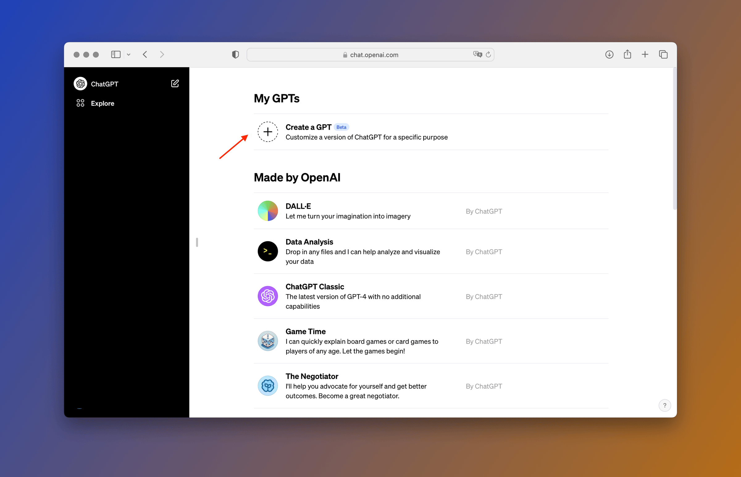 Create your custom ChatGPT with OpenAI's GPTs
