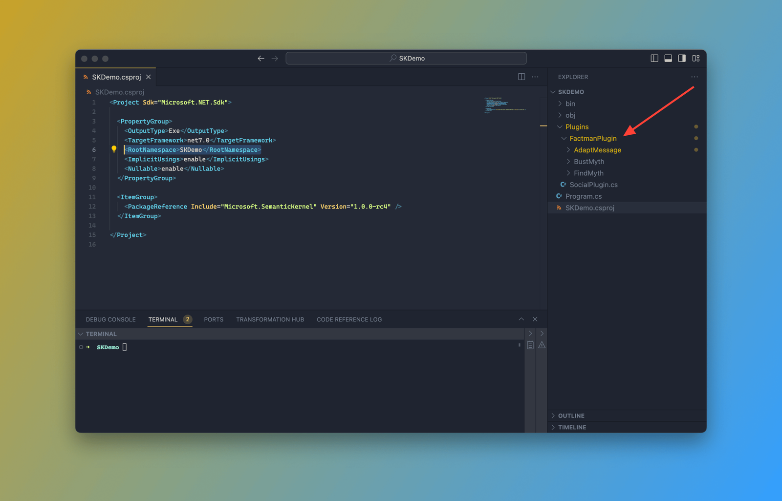 Add AI capabilities to a C# app using Semantic Kernel