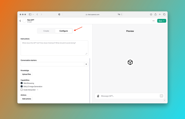Create your custom ChatGPT with OpenAI's GPTs